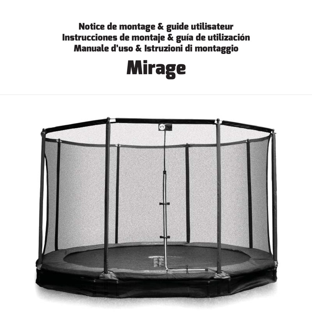 Notice du trampoline enterré Mirage 360 avec filet