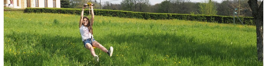 Tyrolienne de Jardin 28m, Installation Rapide - France Trampoline