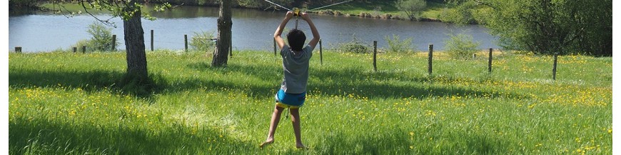 Kit de Tyrolienne 45m pour Jardin - France Trampoline